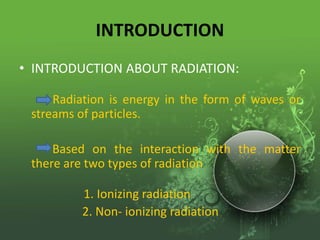Radiation basics and radiation damage | PPTX