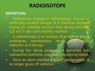 Radiation basics and radiation damage | PPTX