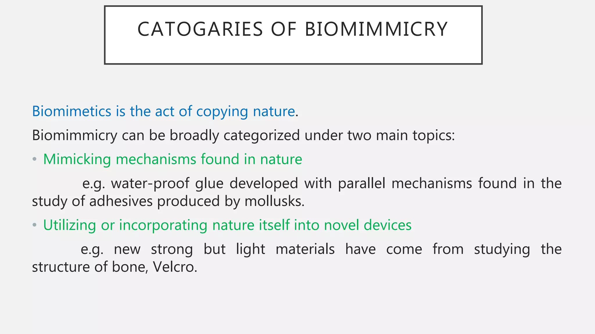 Biomimetics Nanoscience and technology ppt | PPTX
