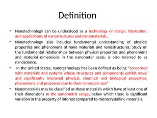 Nanoscience and Technology and its description | PPT