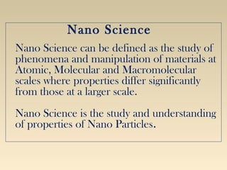 Nano science _technology | PPT