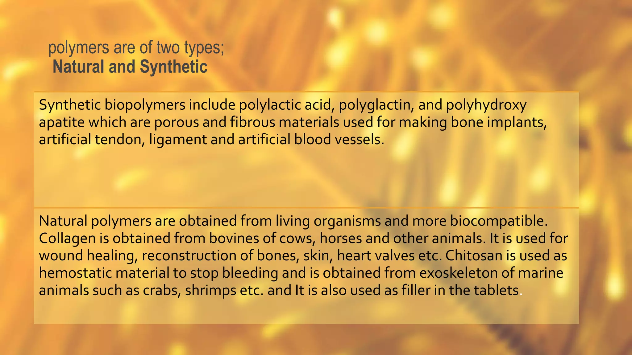 biocompatibility of biopolymers and their sterilisation techniques. | PPTX