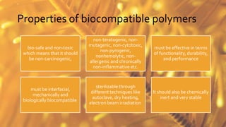 biocompatibility of biopolymers and their sterilisation techniques. | PPT
