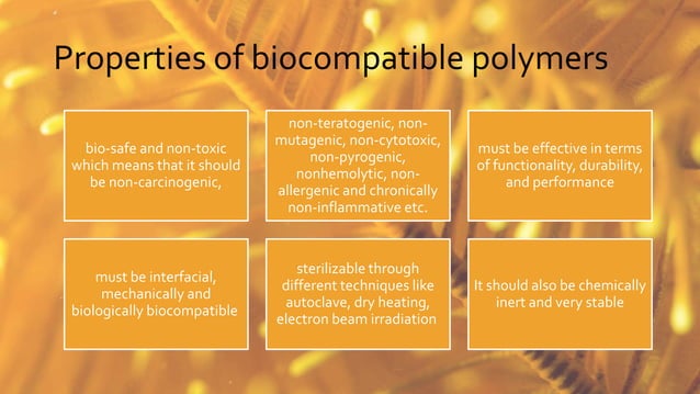 biocompatibility of biopolymers and their sterilisation techniques. | PPT