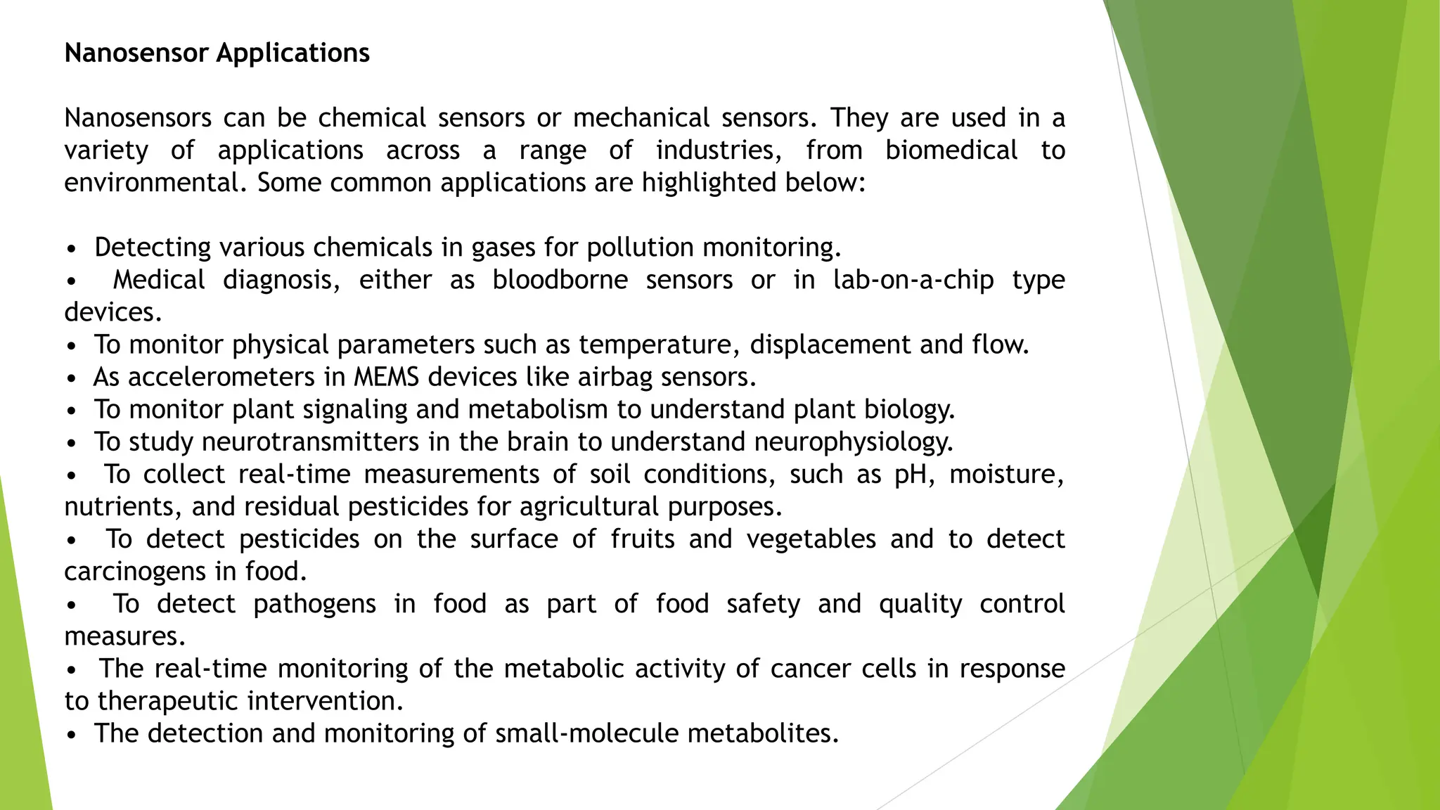 Nanosensor-basics, application and future.pptx