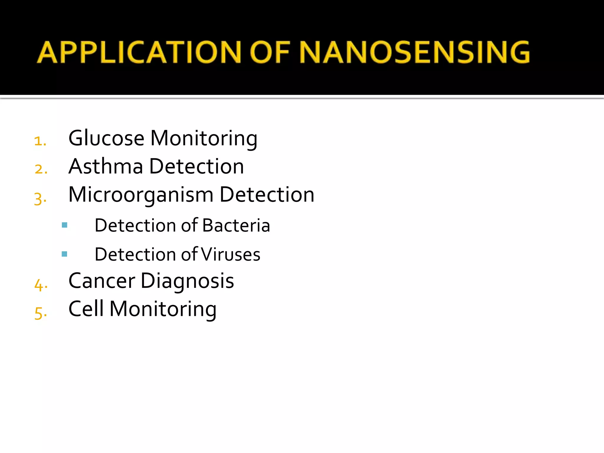 Nanosensors | PPTX