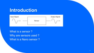 Nanosensors and its applications. pptx | PPTX