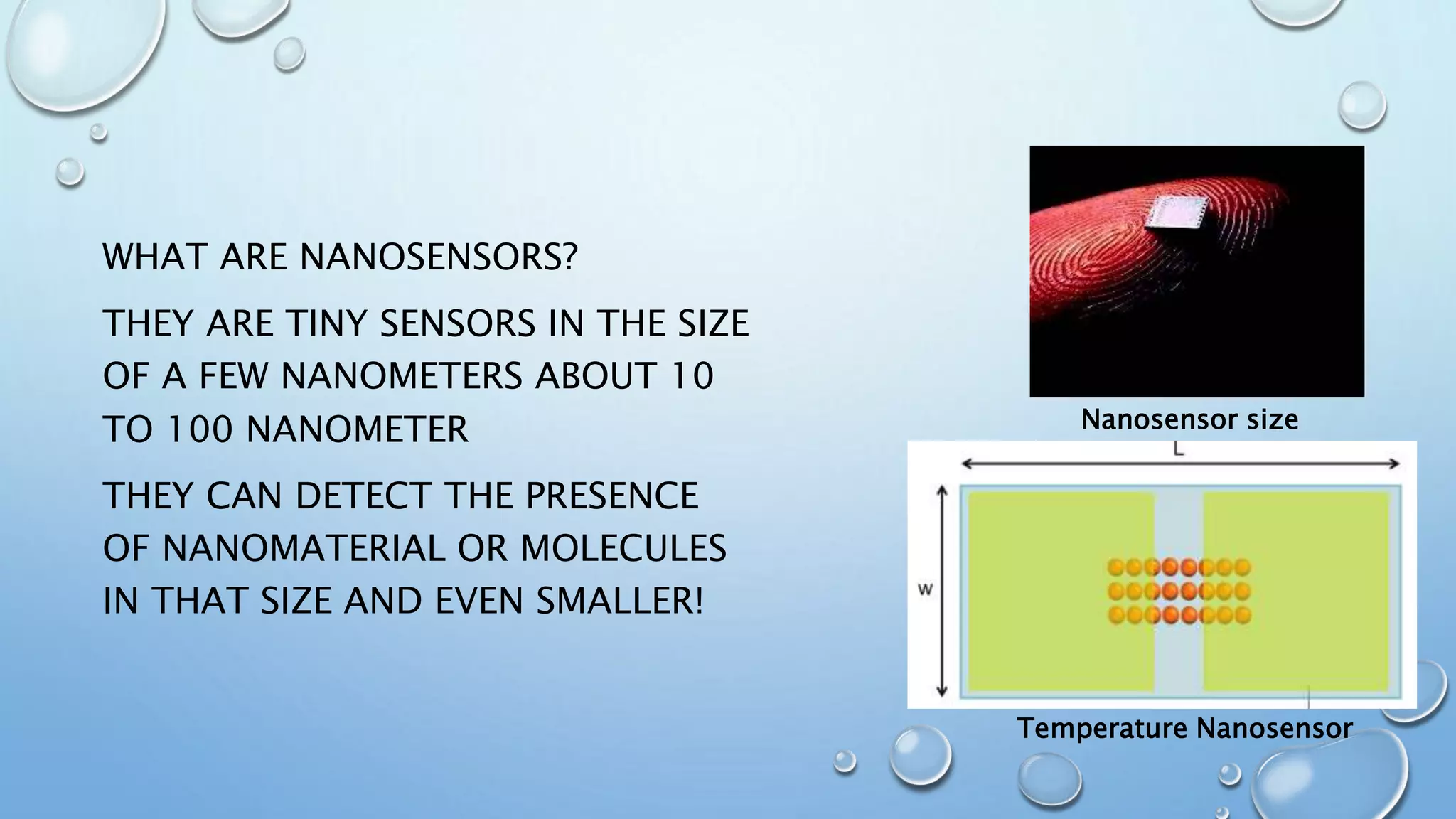 Nanosensors basics, design and applications | PPTX