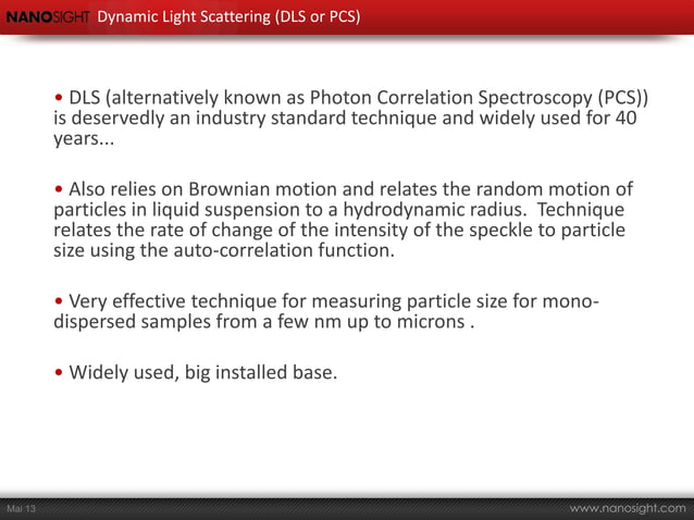 Nanoparticle Tracking Analysis Particle By Particle Technique Pptx