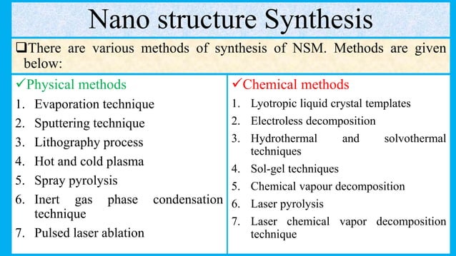Nanostructure And Surface Modification Pptx Chemistry Science