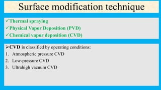 Nanostructure and surface modification | PPTX