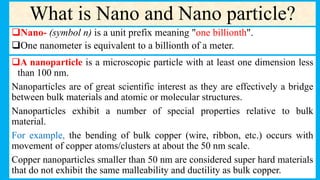 Nanostructure and surface modification | PPTX