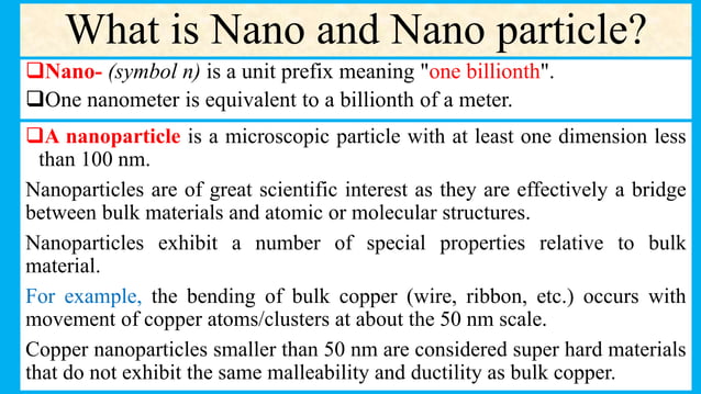 Nanostructure and surface modification | PPTX | Chemistry | Science
