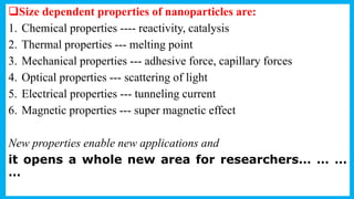 Nanostructure and surface modification | PPTX