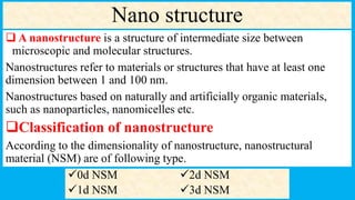 Nanostructure and surface modification | PPTX | Chemistry | Science