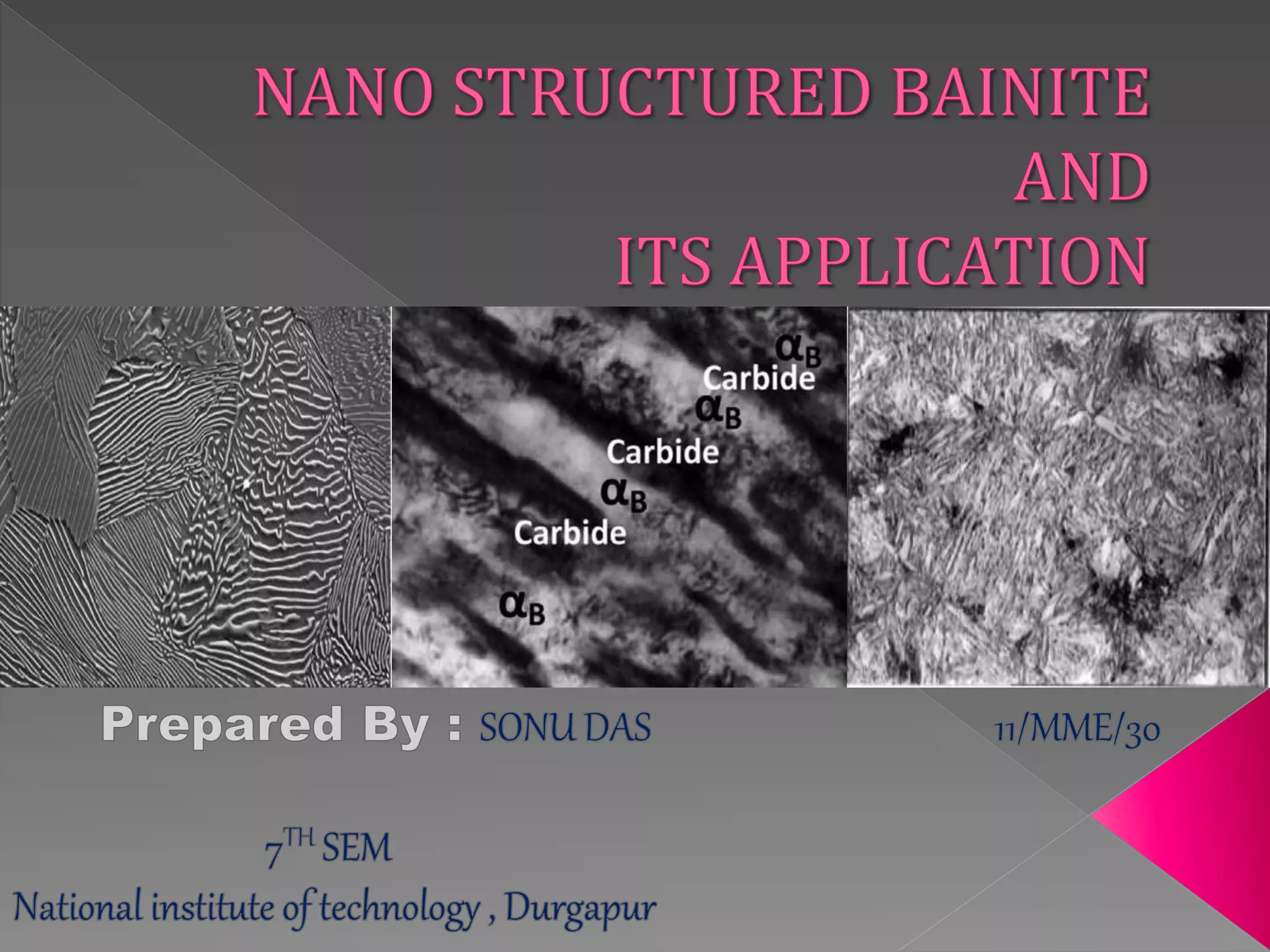 Nano structured bainite | PPT