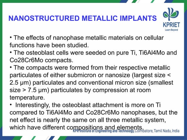 BME PPT - Nanostructured Metallic implants.pptx