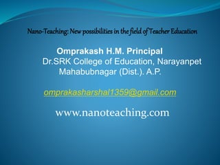 Nanoteaching Bhopal PPT | PPTX