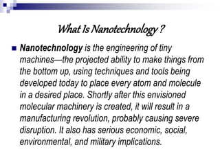 Nano technology | PPTX