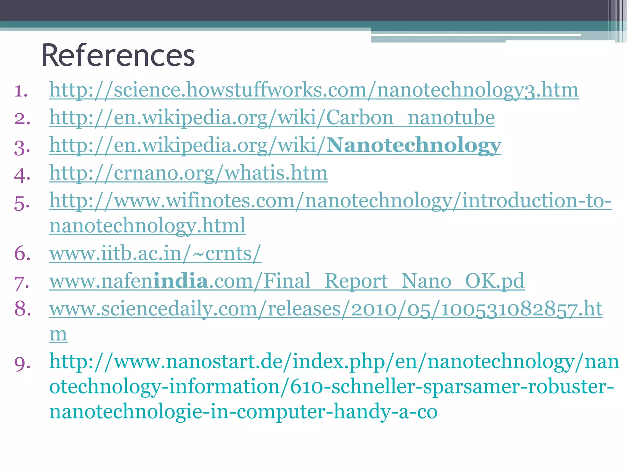 Nanotechnology ppt | PPTX