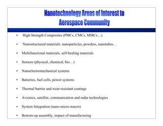 Nano tech applications in aerospace | PDF