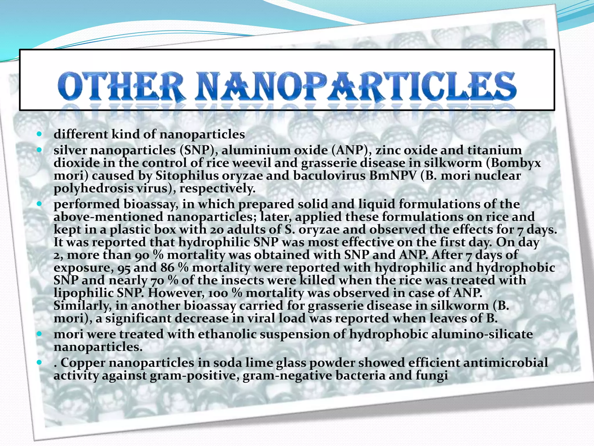 nanotechnology in agriculture | PPTX