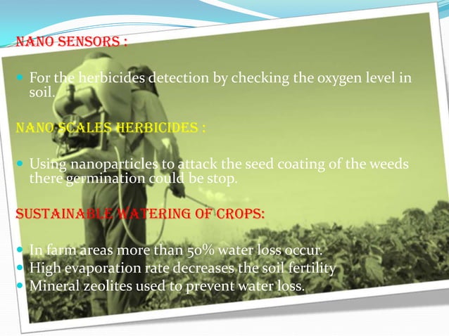 nanotechnology in agriculture | PPTX