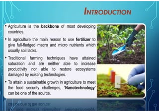Use of Nanotechnology in agriculture with examples | PDF