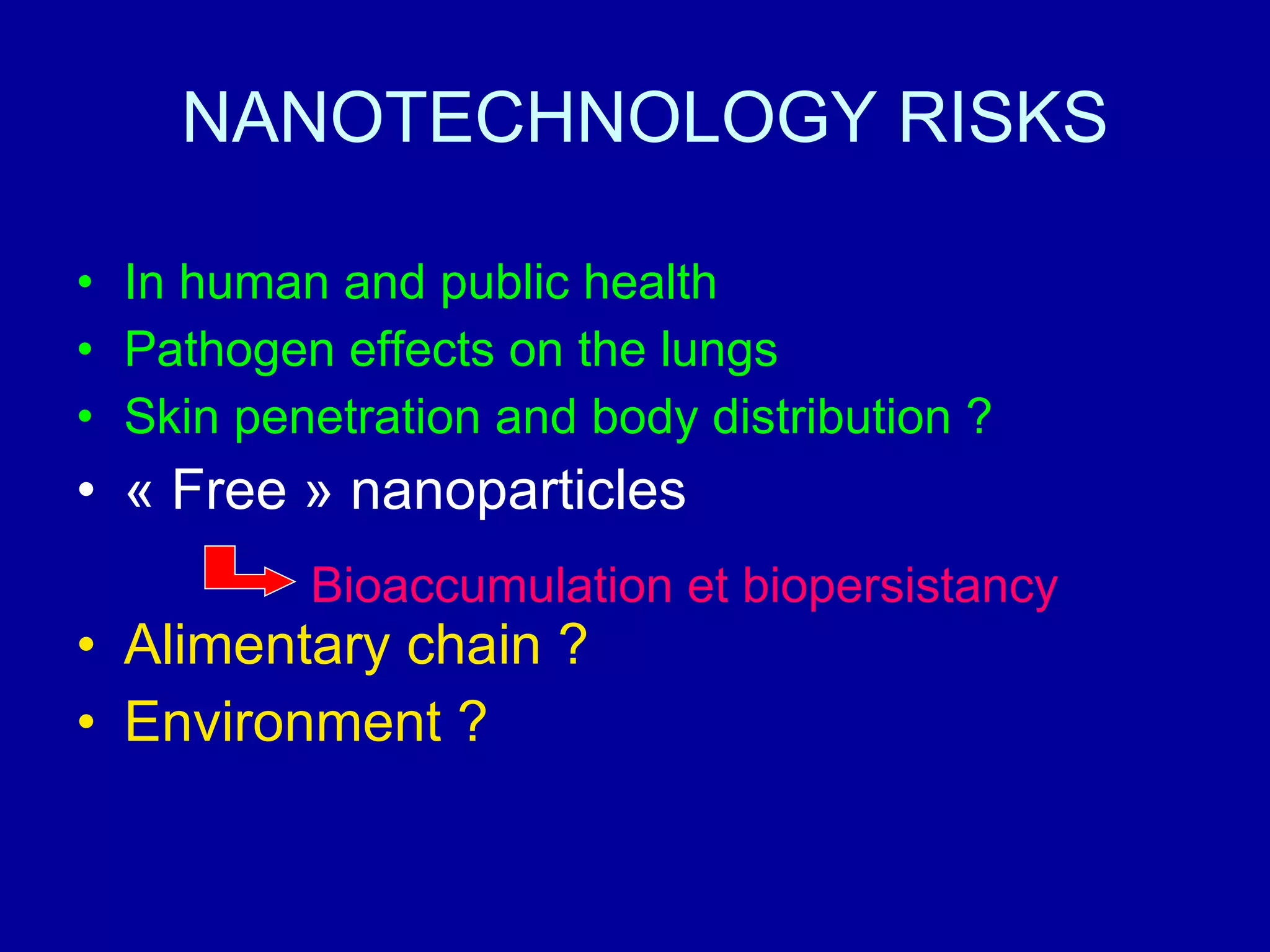 Nanotechnologies, risks and opportunities | PPT | Science