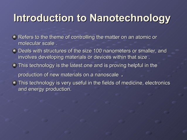 Nanotechnology | PPT | Science