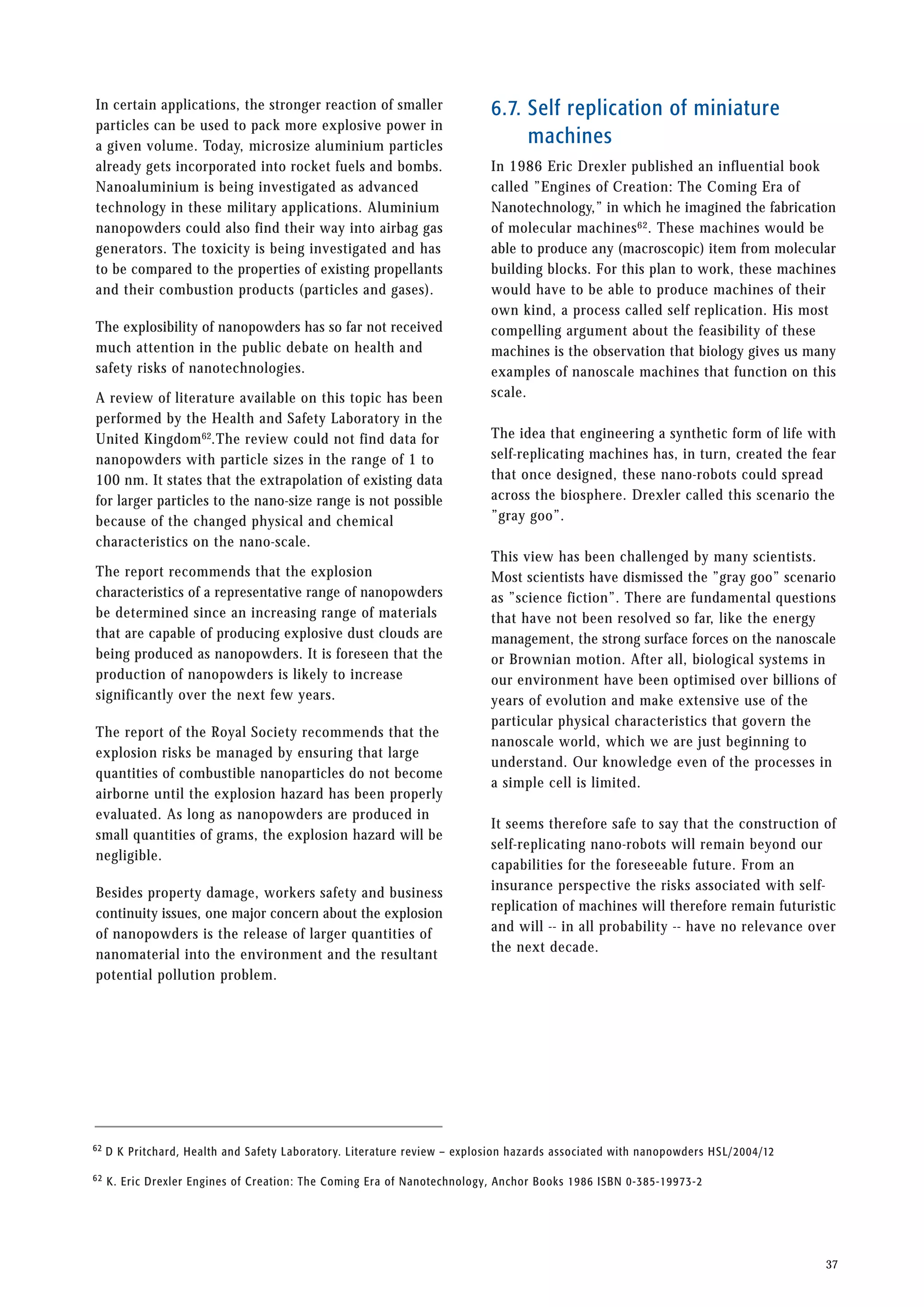 Opportunities And Risks Of Nanotechnologies | PDF