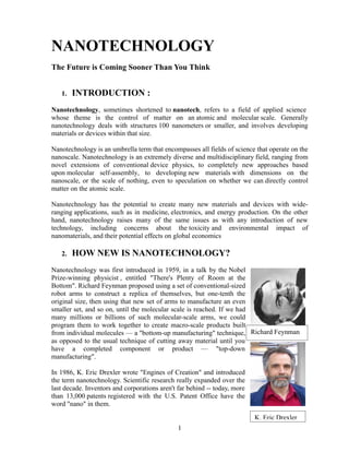 Nanotechnology | PDF | Chemistry | Science