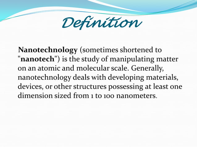 Nanotechnology | PPTX