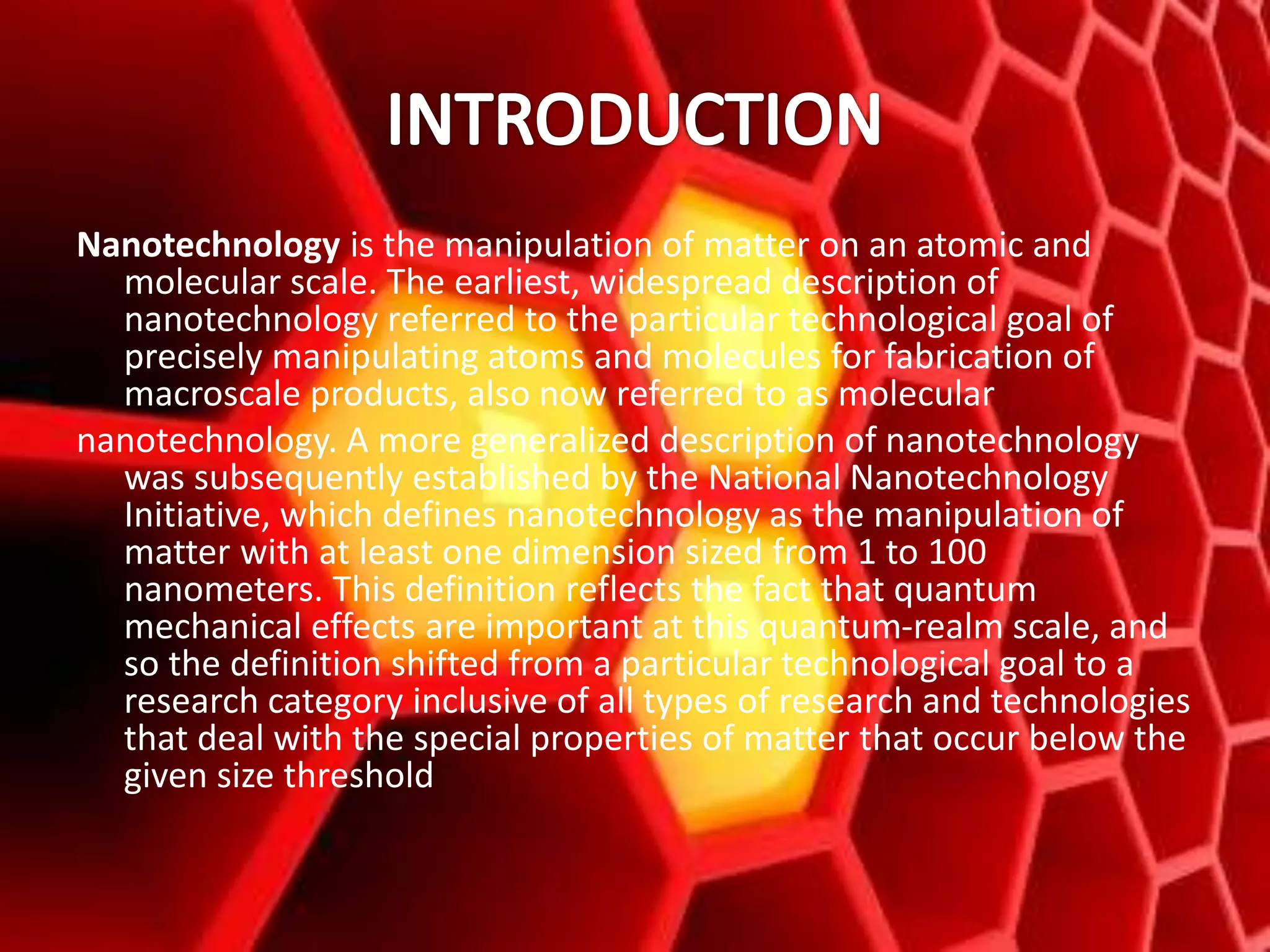 Nanotechnology Basics | PPTX | Chemistry | Science