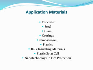 Application Of Nanotechnology In Civil Engineering | PPTX