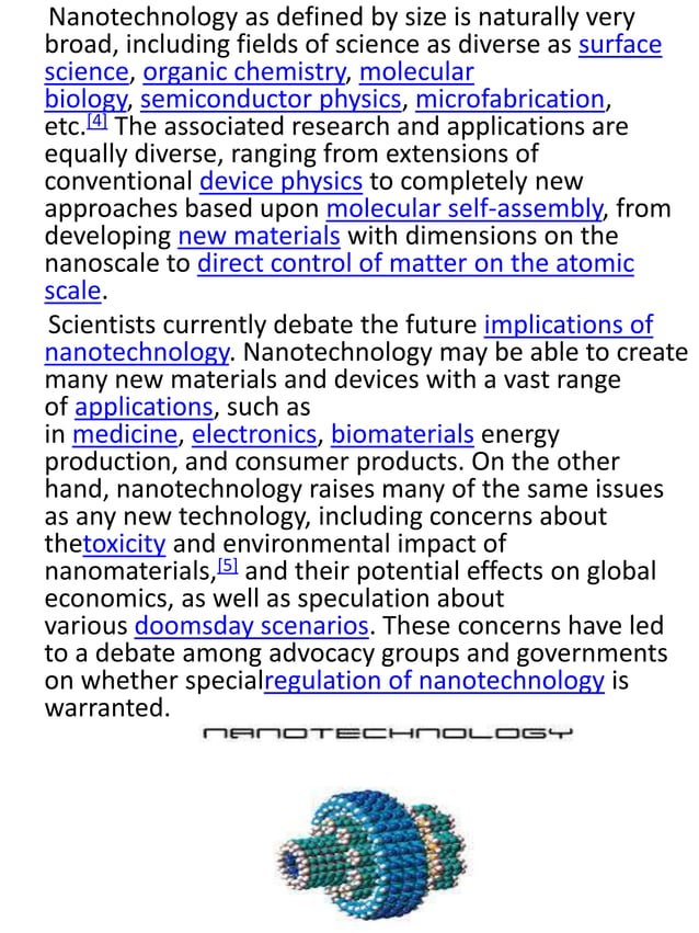 Nanotechnology ppt | PDF