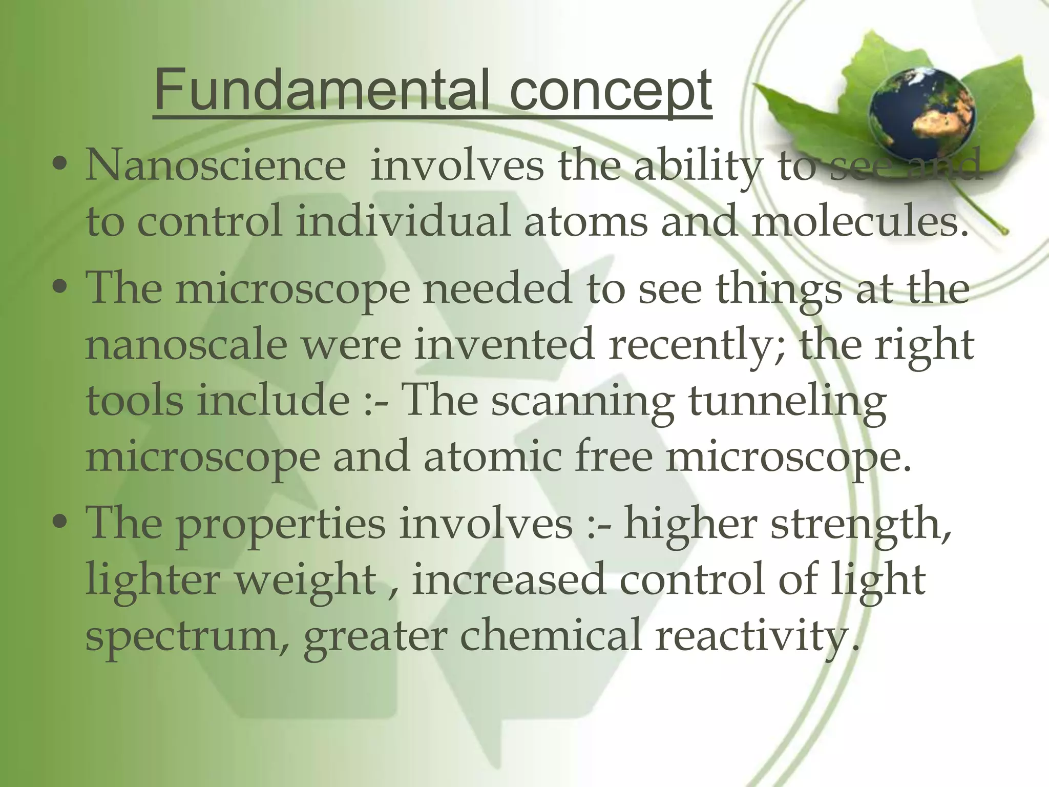 Nanotechnology | PPTX | Physics | Science