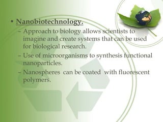 Nanotechnology | PPTX | Physics | Science
