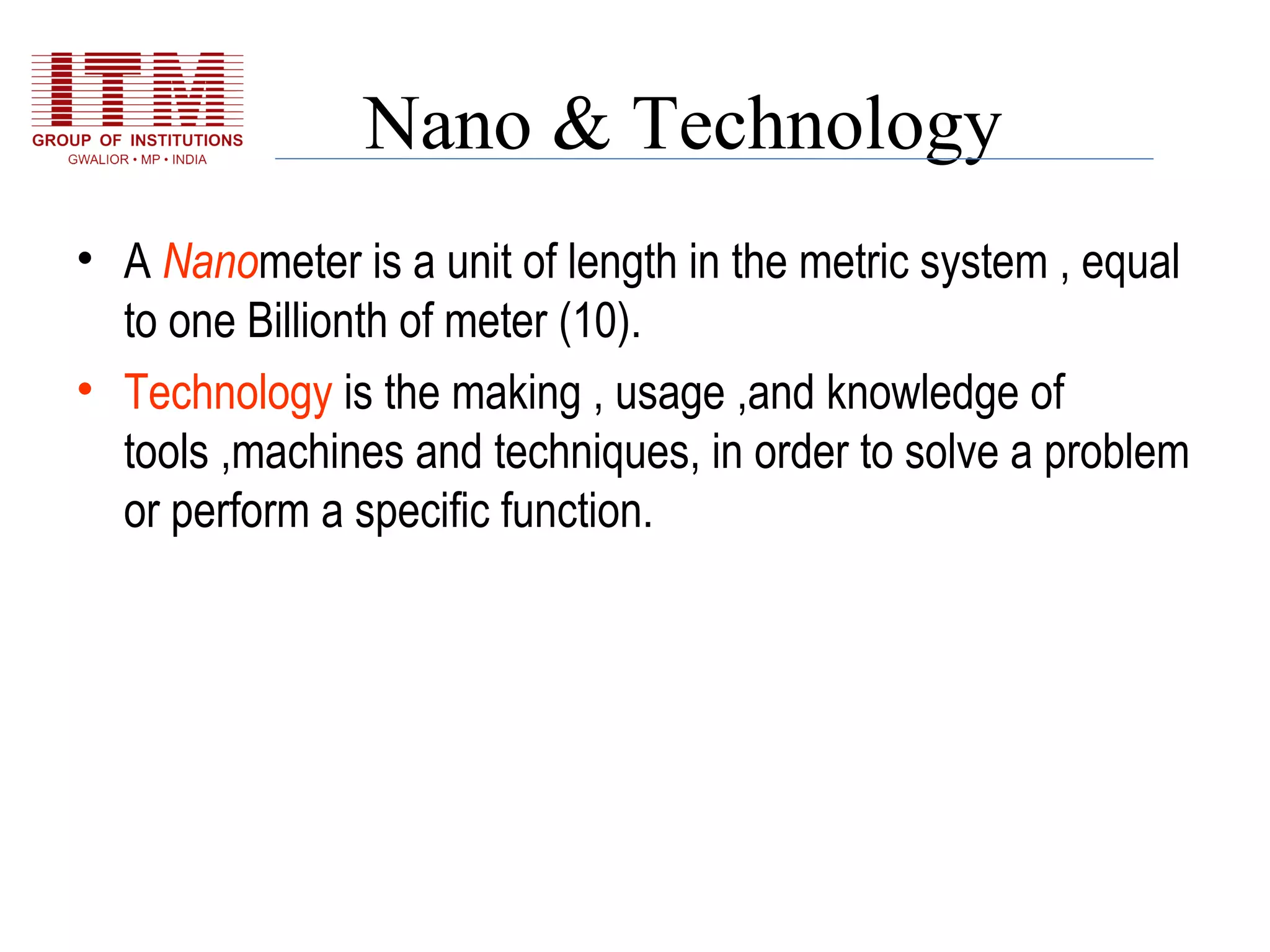 Nanotechnology | PPT