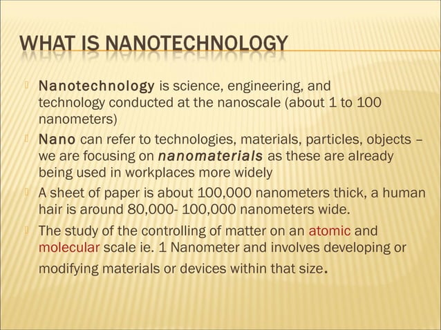 NANOTECHNOLOGY | PPT