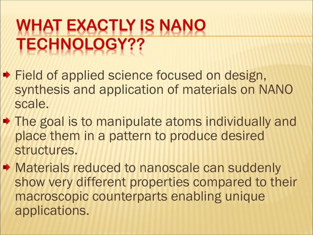 Nano technology | PPT