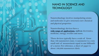 NANO TECHNOLOGY.NANOWORD NANO TECHNOLOGY pptx | PPTX