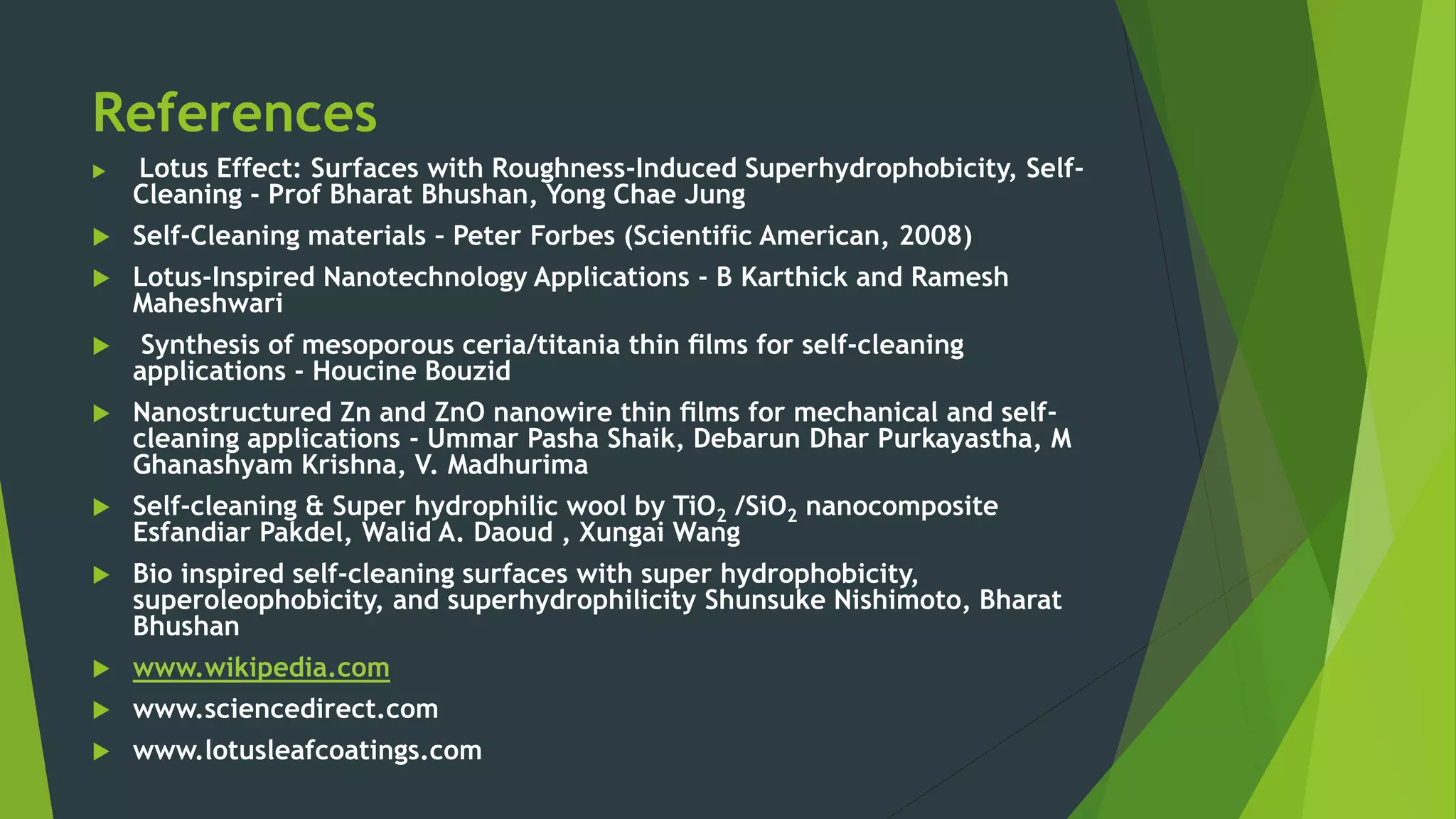 Lotus Effect in Nanotechnology | PPTX