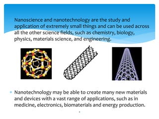 Nanotechnology and it's application | PPTX