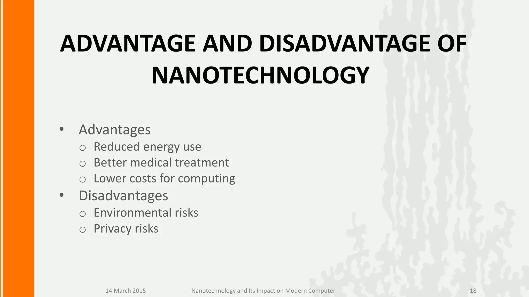 Nanotechnology and its impact on modern computer | PPTX