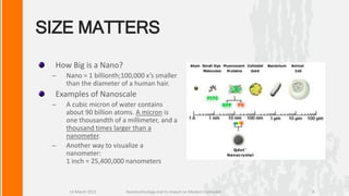 Nanotechnology and its impact on modern computer | PPTX