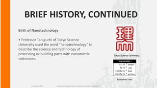 Nanotechnology and its impact on modern computer | PPTX