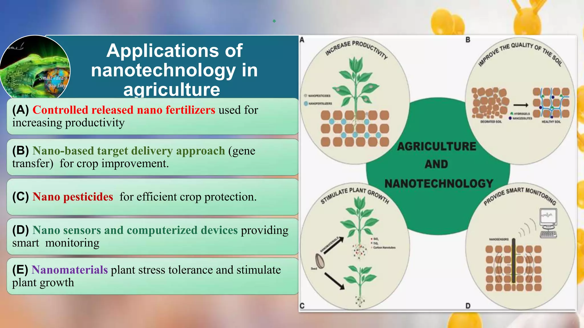 Nanotechnology and its use in agriculture | PPTX