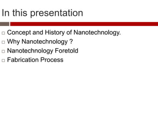 Nanotechnology and CHIP Fabrication | PPTX