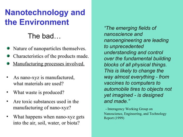 nanotechnology applications and environmental impact.ppt